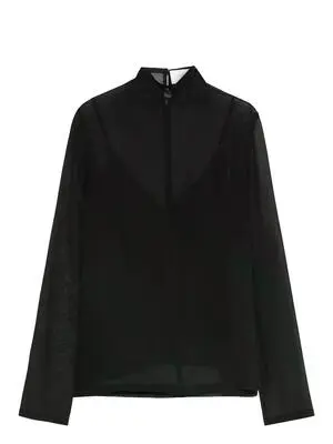 Sportmax Sheer Silk Blouse - Black