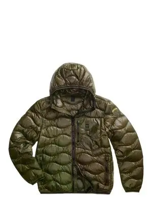 BLAUER. Wave-quilted Hooded Jacket - Green