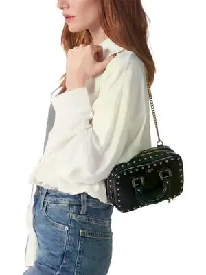 LANCEL Bcbg Studded Vanity Shoulder Bag - Black