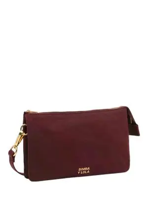 Bimba Y Lola Small Burgundy Coated Clutch Bag - Red