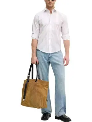 Sisley Vertical-stripe Long-sleeve Shirt - White