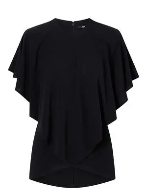 Jacquemus Le Haut Pisco Draped Crepe Blouse - Black