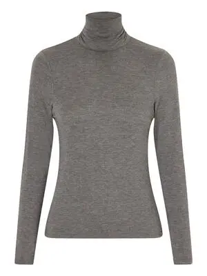 NILI LOTAN Keria Stretch-jersey Turtleneck Top - Gray
