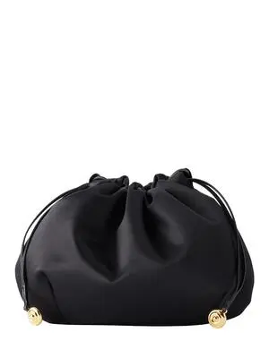 LIFFNER Charm-embellished Satin Clutch - Black