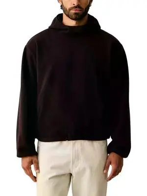 Rains Fleece-texture Hoodie - Brown