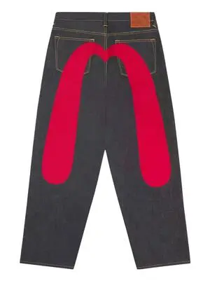 EVISU Daicock Print Jeans - Blue