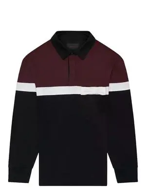 Simone Rocha Striped-pattern Cotton Polo Shirt - Black