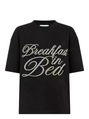 Philipp Plein Fit T-shirt Breakfast In Bed Crystal - Black
