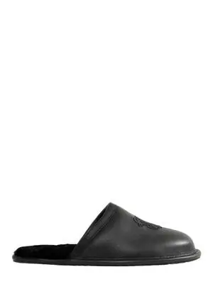 UGG X Willy Chavarria Hotel Calf Leather Slippers - Black