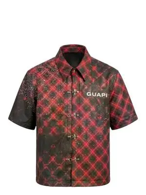 GUAPI Vintage Inferno Leather Shirt - Red
