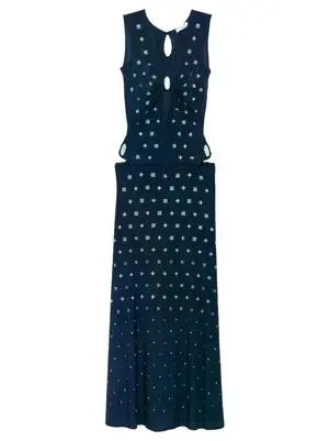 Rabanne Embellished Cut-out Maxi Dress - Blue