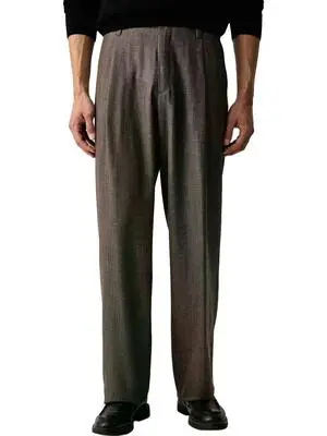 Paul & Shark Pleated Straight-leg Trousers - Grey