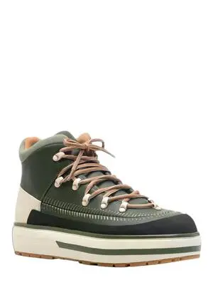 BRIXIA Sandwich Mid Contrast-panel Lace-up Sneakers - Green