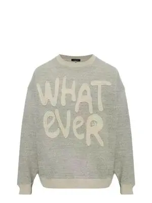 R13 Applique Crew-neck Sweatshirt - Grey