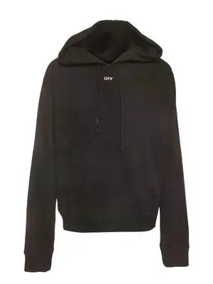 Off-White Stencil Arrow Logo-print Hoodie - Black