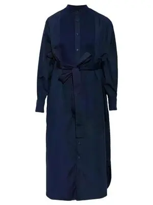 Kenzo Belted Button-front Dress - Blue