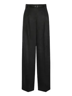 MAX MARA Belted Pleated Tailored Trousers