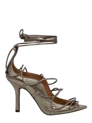 Patrizia Pepe Lace-up Metallic Pumps - Brown