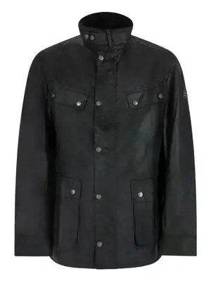 BARBOUR INTERNATIONAL Tourer Duke Waxed-finish Multi-pocket Jacket - Black