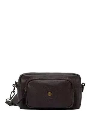 AERONAUTICA MILITARE Pebbled-leather Messenger Bag - Brown