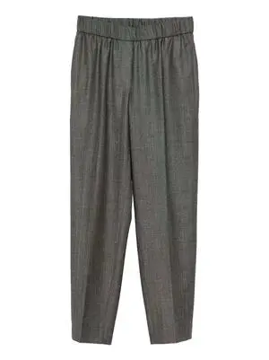 Peserico Prince Of Wales Check Trousers - Grey