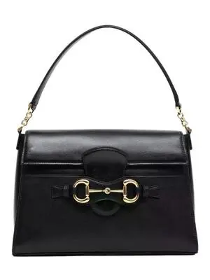 Gucci Medium Horsebit Leather Tote Bag - Black