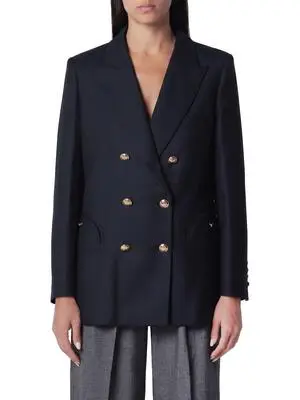 BLAZÉ MILANO Double-breasted Blazer In Pure Virgin Wool With Welt Pockets