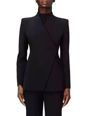 HANITA Wrap-front Tailored Jacket - Black