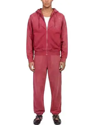 ENTIRE STUDIOS Faded Zip-up Hoodie - Red
