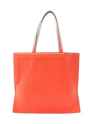 Fendi 2010-2026 Medium Bicolor Smooth Calfskin Flip Tote Bag - Red