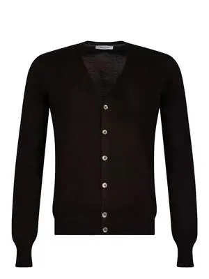 GRAN SASSO V-neck Button-up Cardigan - Brown