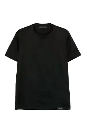 LOW BRAND Logo-patch T-shirt - Black