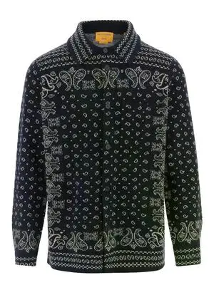 Guest In Residence Paisley-print Cashmere Shirt Blue