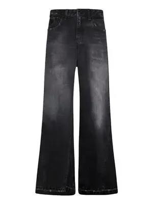 LOIS Faded Panelled Jeans - Black