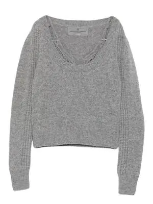 Ermanno Scervino Cut-out Cashmere Sweater Grey
