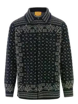 Guest In Residence Wild Rag Work Paisley Cashmere Shirt Jacket - Blue