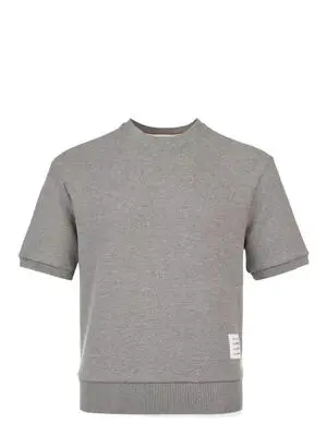 Thom Browne Rwb-stripe Ribbed T-shirt - Grey