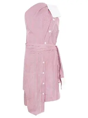 Moschino Striped Asymmetric Dress - Red