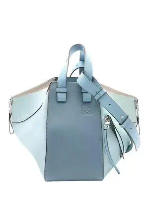 Loewe 2015-2026 Small Bicolor Calfskin Hammock Satchel - Blue