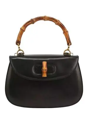 Gucci 2000s Bamboo Tote Bag Black