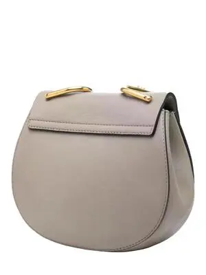 Chloé 2016 Mini Bicolor Suede And Calfskin Drew Crossbody Bag - Grey