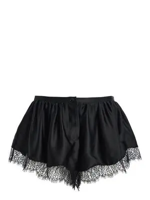 Françoise Lisette Ruffled Silk Mini Shorts - Black