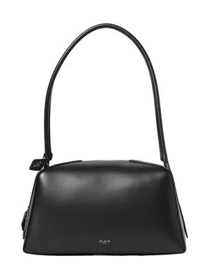 Alaïa Le Bouledogue Smooth Calfskin Leather Shoulder Bag Black