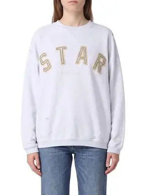 GOLDEN GOOSE Oversized Cotton Sweatshirt With Contrast Logo And Dropped Shoulders