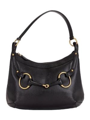 FWRD RENEW Gucci Horsebit Hobo Bag - Black