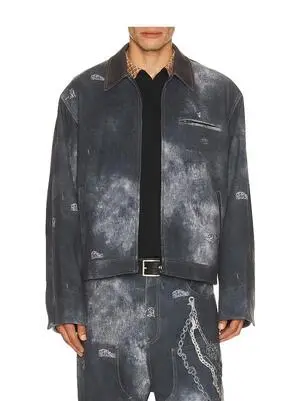 We11Done Trompe L'oeil Denim Jacket In . Also - Black