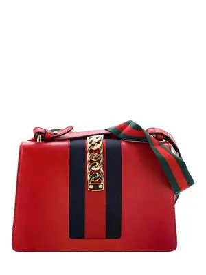 Gucci Sylvie Leather Small Shoulder Bag - Red