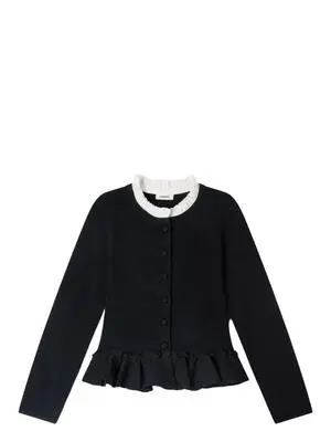 Sandro Victorian Collar Cardigan - Black