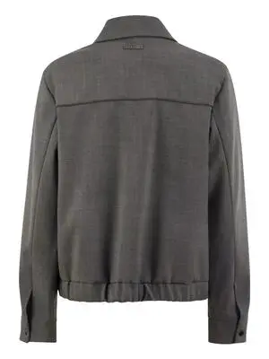 Peserico Zip-fastening Bomber Jacket - Grey