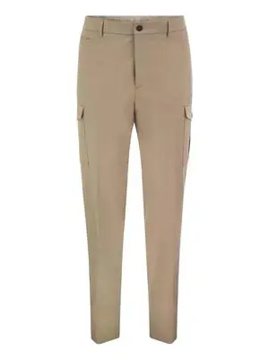 Peserico Cargo-pockets Tapered-trousers - Neutrals
